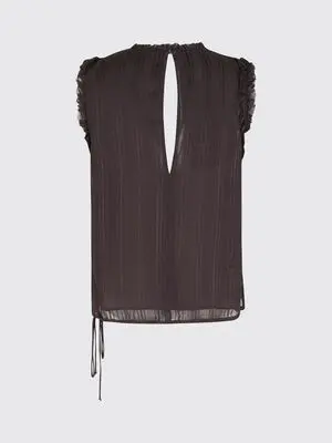Pinko Sleeveless Viscose Top With Ruffles