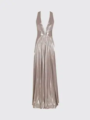 NISSA Laminated Jersey Long Dress