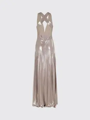 NISSA Laminated Jersey Long Dress