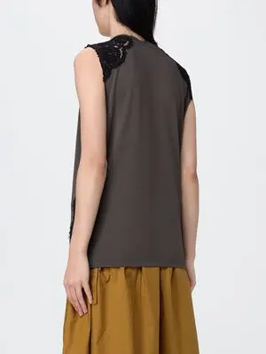 Pinko Lace Trim T-shirt - Brown