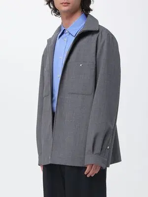 Valentino Garavani Wool Blend Jacket With High Collar And Zip Closure