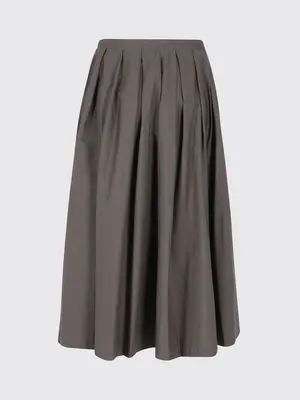 ROBERTO COLLINA Pleated Skirt - Mud