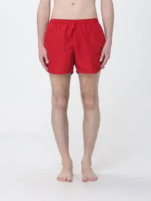 Gcds Nylon Swimsuit With Jacquard Logo Red
