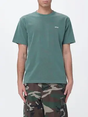 Obey Cotton T-shirt With Logo - Green