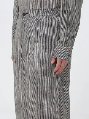 Emporio Armani Printed Lyocell Trousers - Black 1