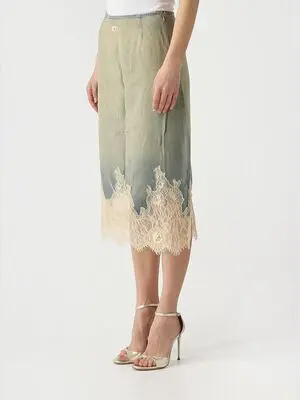 DIESEL® Midi Skirt With Lace Trim