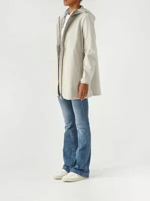 K-WAY Waterproof Jacket With Hood - Beige