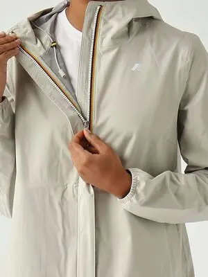 K-WAY Waterproof Jacket With Hood - Beige