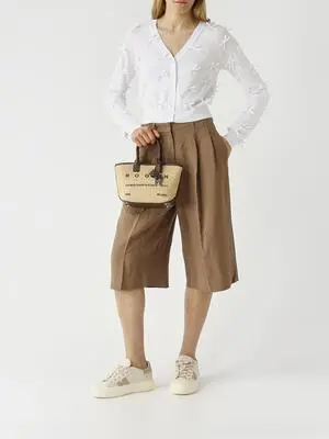 MEIMEIJ Linen Blend Bermuda Shorts