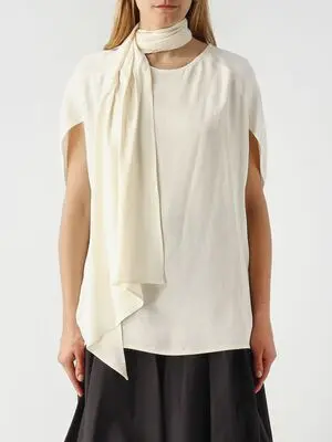 MEIMEIJ Draped Top With Tie Detail