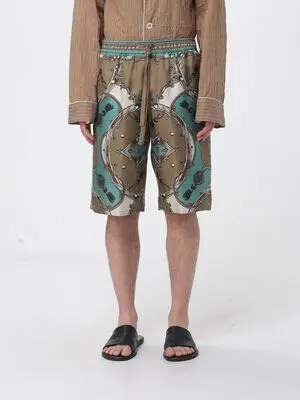 Dolce & Gabbana Printed Silk Shorts - Brown