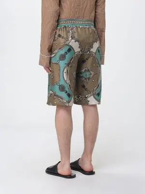 Dolce & Gabbana Printed Silk Shorts - Brown