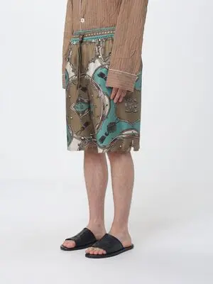 Dolce & Gabbana Printed Silk Shorts - Brown
