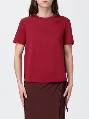 Max Mara Cotton Blend Crew Neck T-shirt - Red