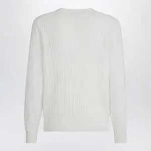 Brunello Cucinelli Ribbed Cotton Sweater - White