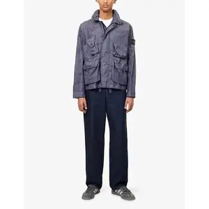 Stone Island Camo Compass-badge Ripstop Field Jacket - Blue Grey