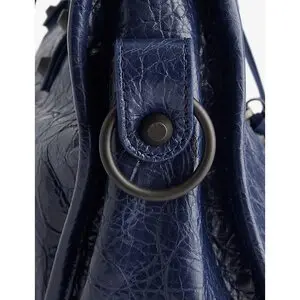 Balenciaga Le City Medium Leather Shoulder Bag - Dark Maree