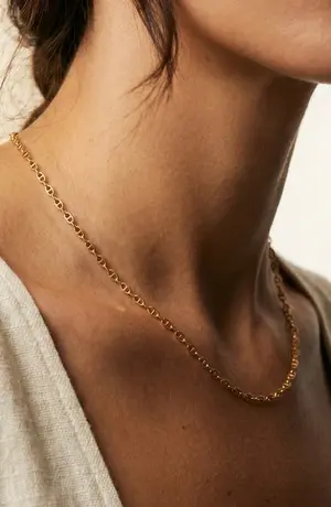 Argento Vivo Dainty Mariner Chain Necklace - Gold