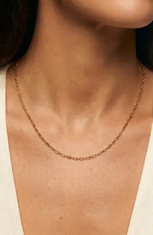 Argento Vivo Dainty Mariner Chain Necklace - Gold