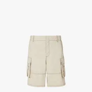 Fendi Relaxed Cargo Bermuda Shorts In Cotton Gabardine