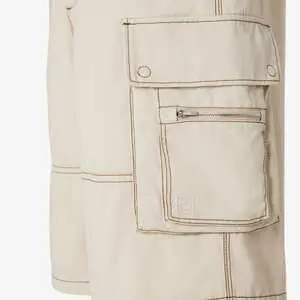 Fendi Relaxed Cargo Bermuda Shorts In Cotton Gabardine