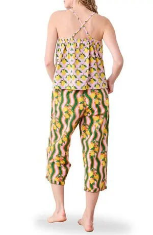 PRINTFRESH Lemon Print Organic Cotton Pajamas