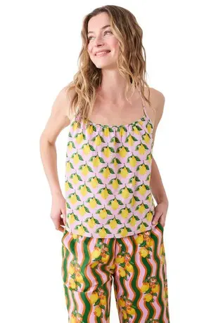 PRINTFRESH Lemon Print Organic Cotton Pajamas