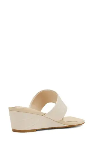 Anne Klein Wedge Sandal - Bone Croco