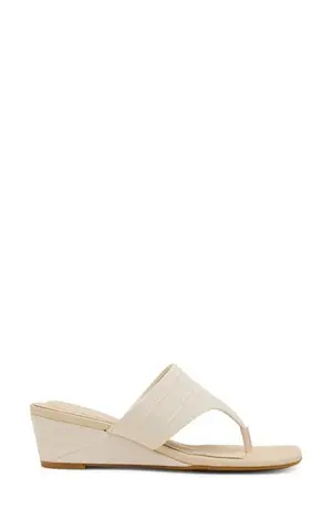 Anne Klein Wedge Sandal - Bone Croco