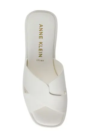 Anne Klein Khloe Crossover Strap Slide Sandal