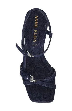 Anne Klein Jaydyn Kitten Heel Sandal - Denim
