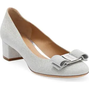 FERRAGAMO Vara Bow Glitter Pumps