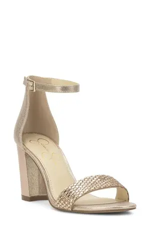 Pearl Embellished Ankle Strap Sandals