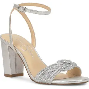 Pearl Embellished Ankle Strap Sandals