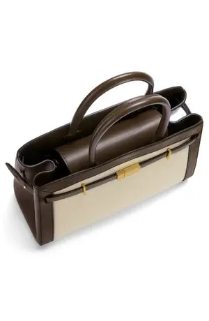 DEMELLIER Canvas And Leather Top Handle Satchel