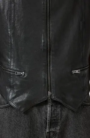 ALLSAINTS Davies Leather Waistcoat