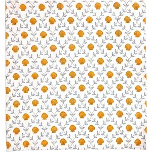 INNER CHILD Seashell Blockprint Napkinsset Of 4 - Orange