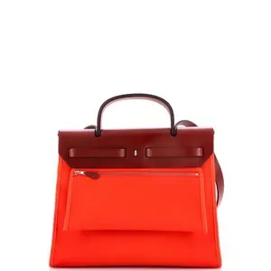 Hermès Herbag Zip Leather And Toile 31 - Mecano