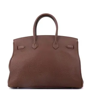 Hermès Birkin Handbag Brown Togo With Palladium Hardware 35 - Brulee