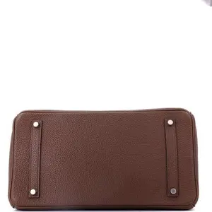 Hermès Birkin Handbag Brown Togo With Palladium Hardware 35 - Brulee
