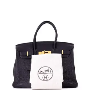 Hermès Birkin Handbag Togo With Gold Hardware 30 - Black