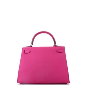 Hermès Kelly Handbag Epsom With Palladium Hardware 28 - Pink