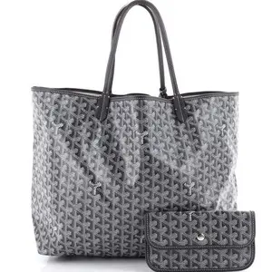 Goyard Saint Louis Tote Coated Canvas Gm - Grey