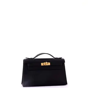 Hermès Kelly Pochette Swift - Noir