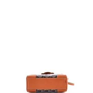 Goyard Saigon Top Handle Bag Coated Canvas With Leather Mini - Brown