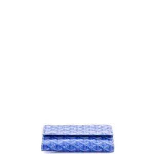 Goyard Varenne Continental Wallet With Strap Coated Canvas - Blue