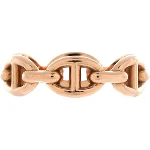 Hermès Chaine D'ancre Enchainee Ring 18k Small - Rose Gold