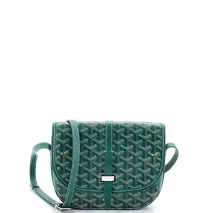 Goyard Belvedere Ii Messenger Bag Coated Canvas Pm - Green