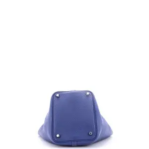 Hermès Picotin Lock Bag Clemence Pm - Blue