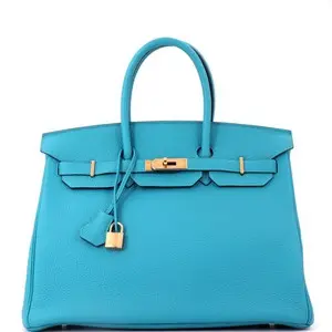 Hermès Birkin Handbag Togo With Gold Hardware 35 - Blue
